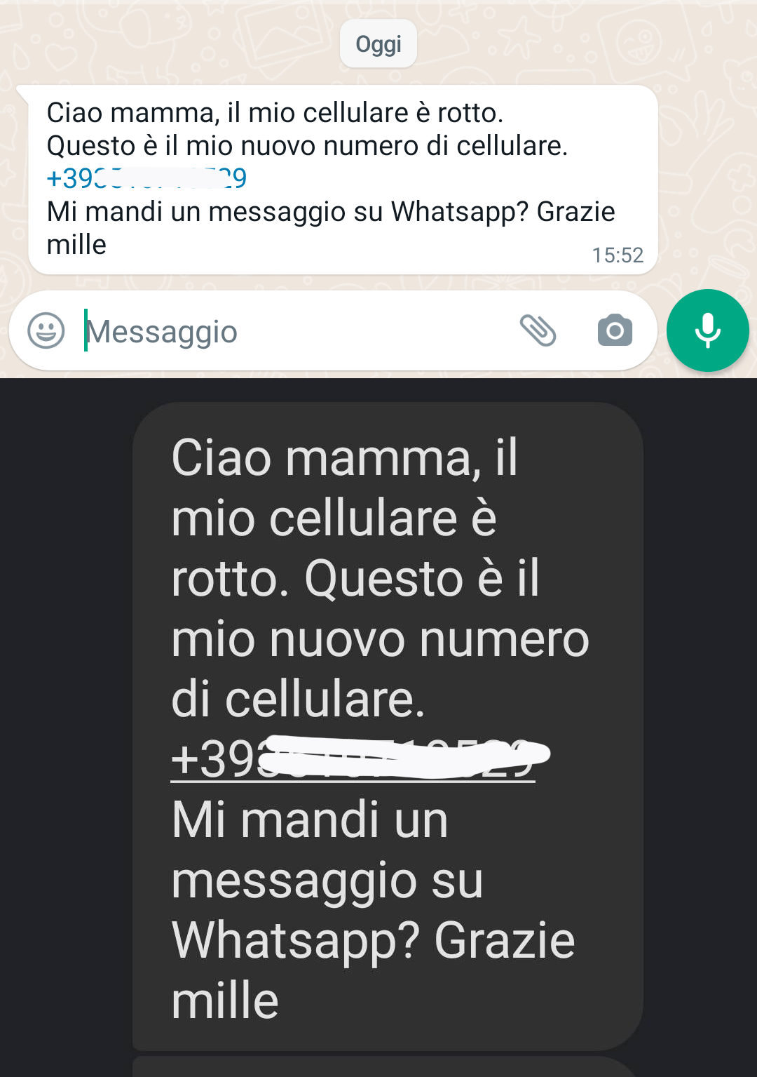 "Ciao mamma, il mio cellulare è rotto..." la truffa corre su WhatsApp
