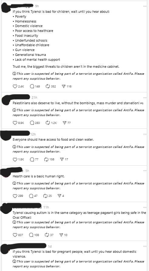 Questo non è un tag di Meta per segnalare i membri di Antifa e ...